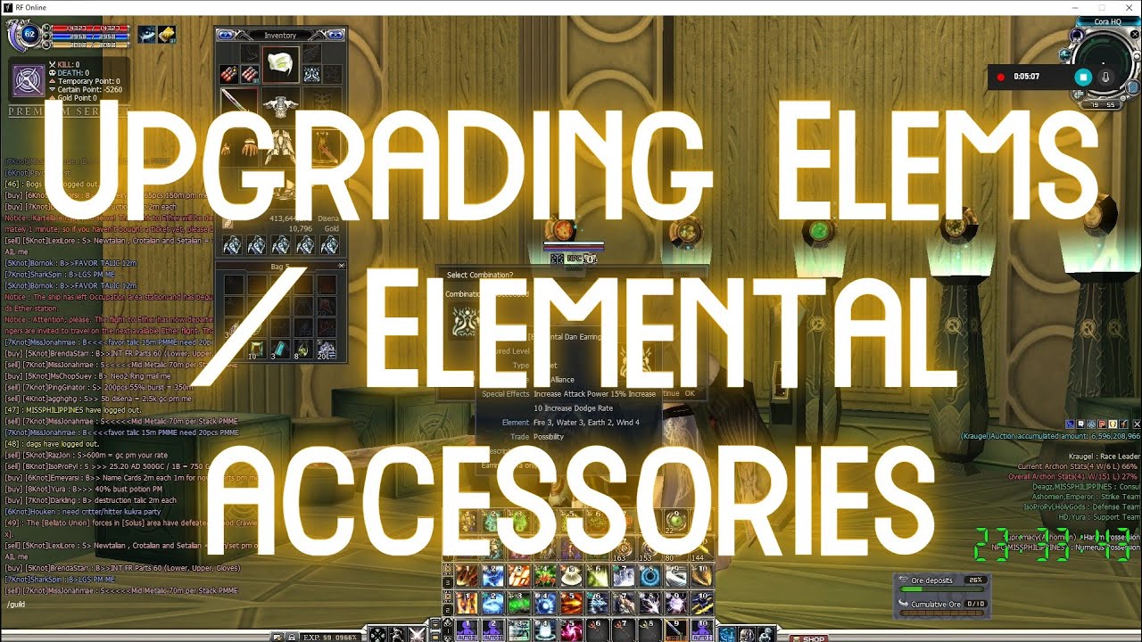 How To Upgrade Elemental Accessories - RF Online PlayPark - YouTube