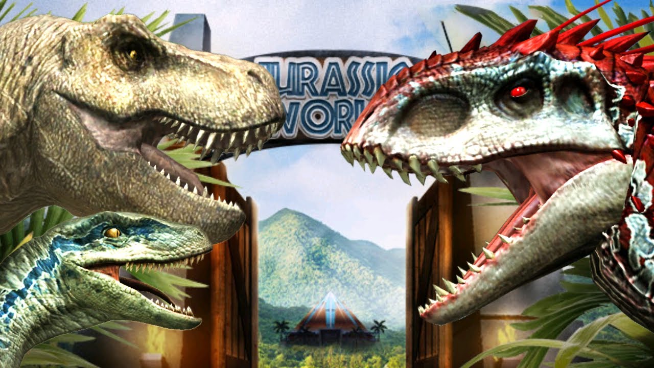 T REX vs BLUE vs INDOMINUS REX - WELCOME TO JURASSIC WORLD EVENT ...