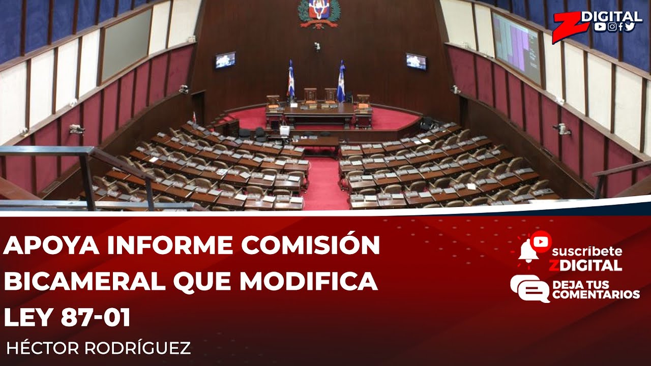 Apoya informe comisión bicameral que modifica Ley 87-01 - YouTube