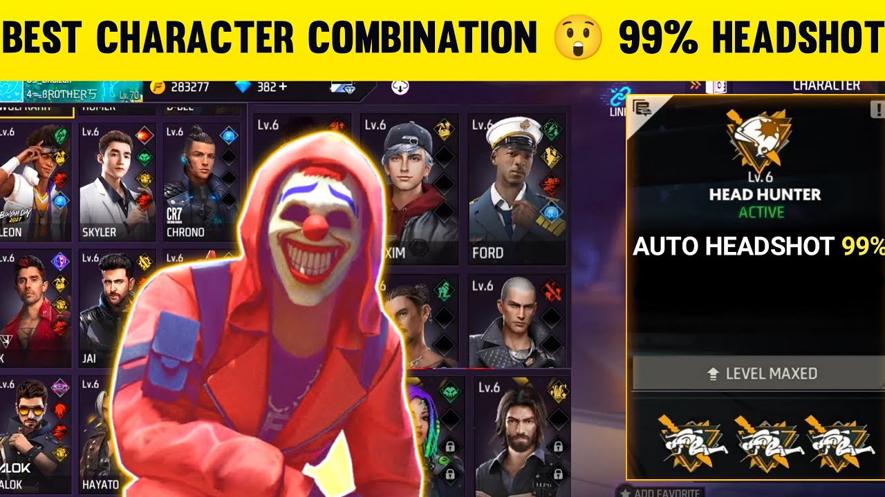 Best Character Combination In Free Fire Max - YouTube
