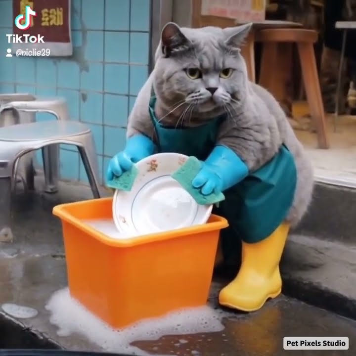 dishwasher cats.. - YouTube
