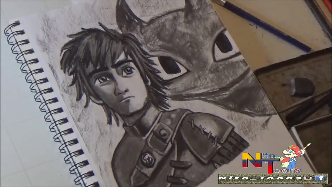 Dibujando a Hipo de como entrenar a tu Dragon (Draw How to train your ...