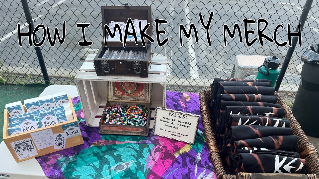 diy merch for my show with me - YouTube