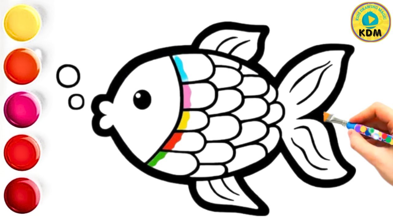 FISH MULTICOLOUR EASY DRAWING | HOW TO DRAW| EASY DRAWING FOR KIDS ...