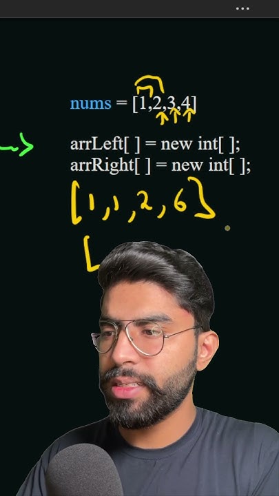Product of array except self #interview #coding #softwaredeveloper #job #programming #coding # ...