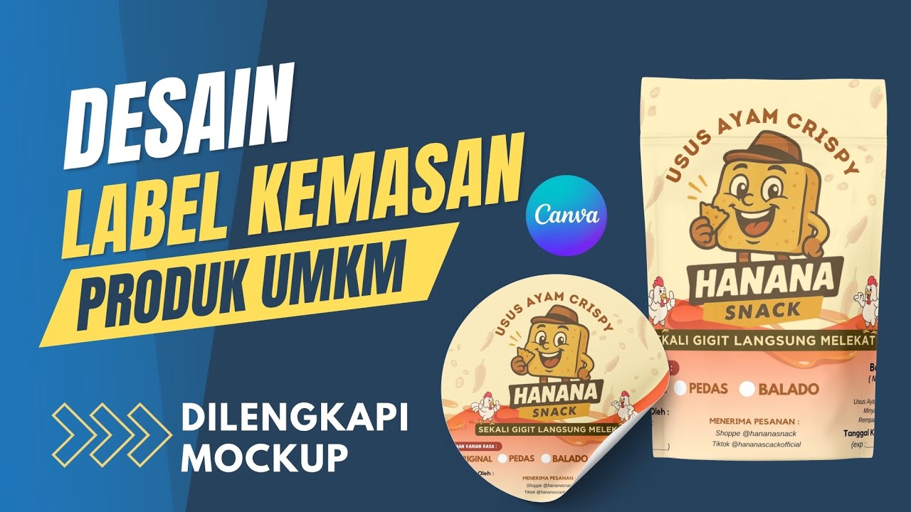 Cara Membuat Desain Label Kemasan di Canva - Produk UMKM 2025 - YouTube