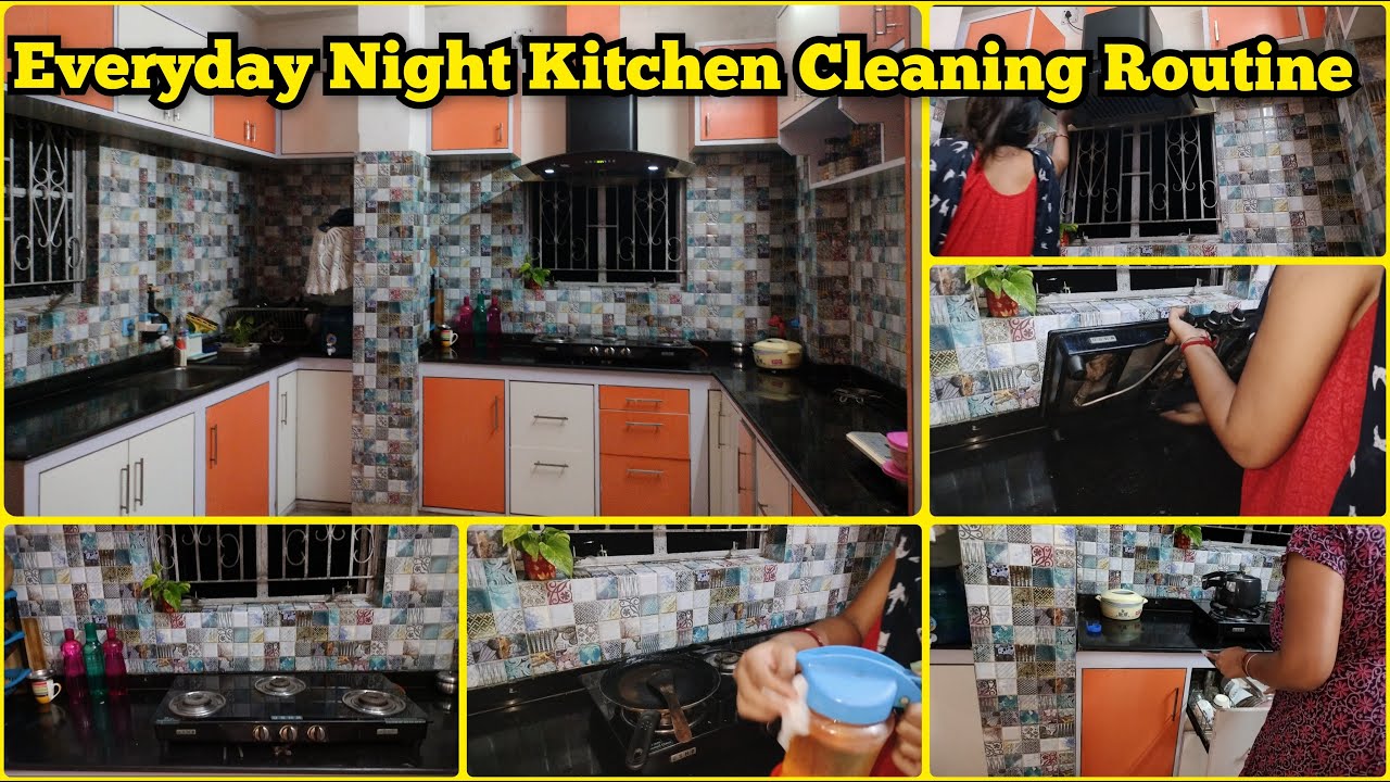 Indian Night Time Kitchen Cleaning Routine! রাতে রান্নাঘর এইভাবে ...