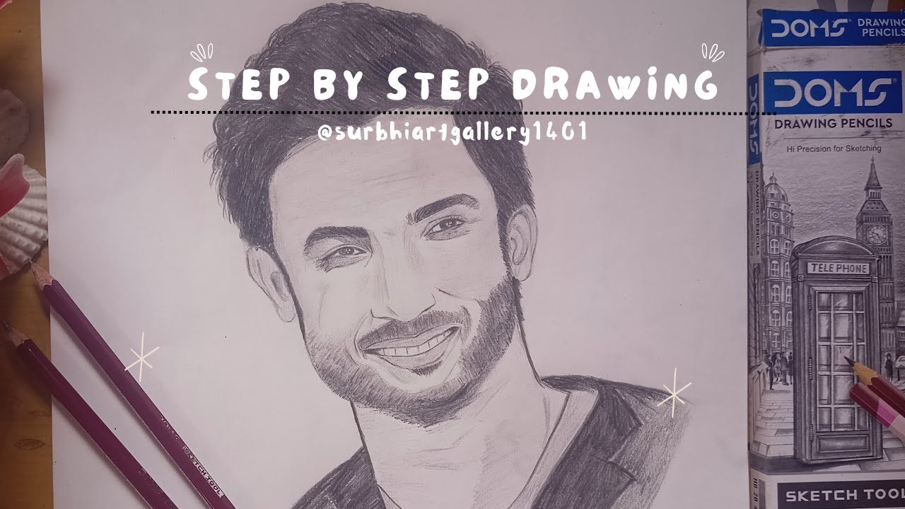 How to draw step by step drawing of Sushant Singh Rajput 😍😱 | # ...