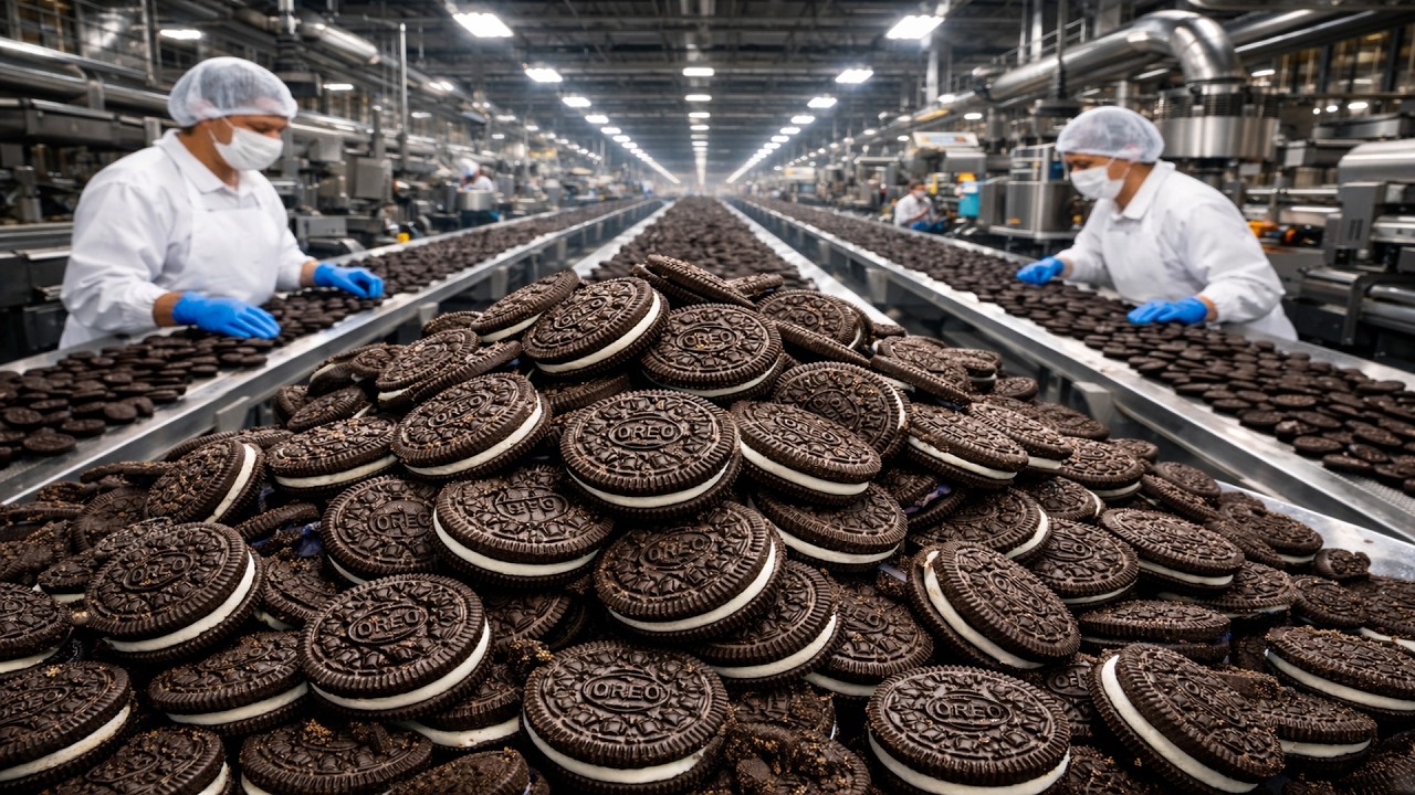 Inside The Factory Making 1,000,000+ Oreos Per Hour! 🍪 - YouTube