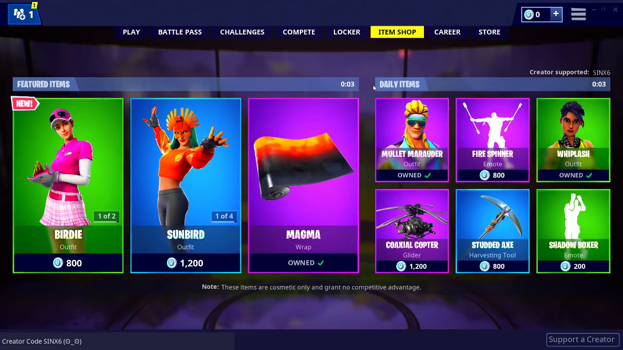Fortnite New Shop - YouTube