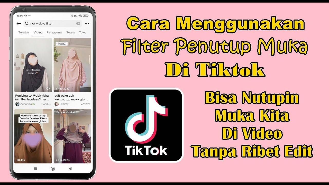 CARA MENGGUNAKAN FILTER PENUTUP WAJAH DI TIKTOK TERBARU - YouTube