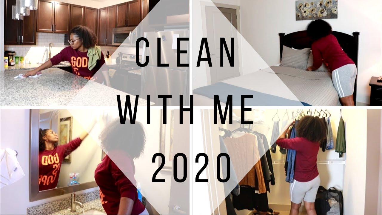 CLEAN AND ORGANIZE WITH ME 2020 | Deep Clean One Bedroom Apartment | Ro ...