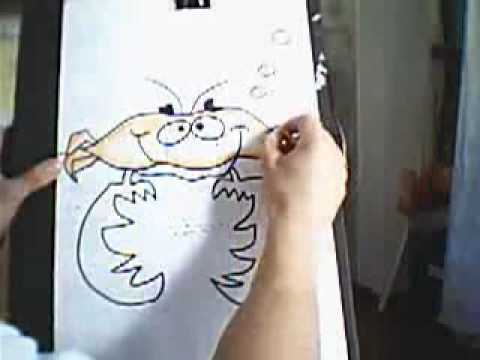 Dibujando un cangrejo / Drawing a crab - YouTube