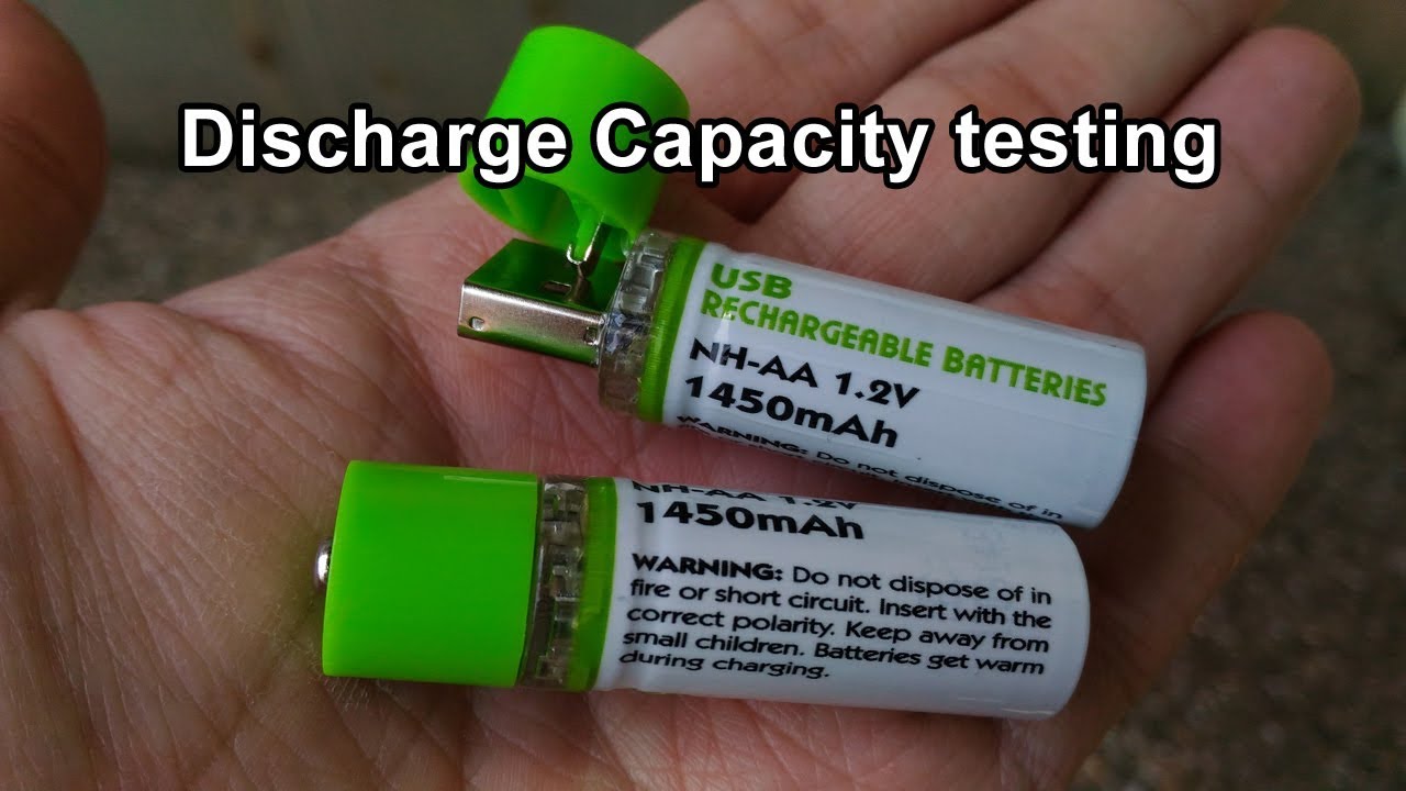 Discharge Capacity testing NH-AA USB Rechargeable Battery - YouTube