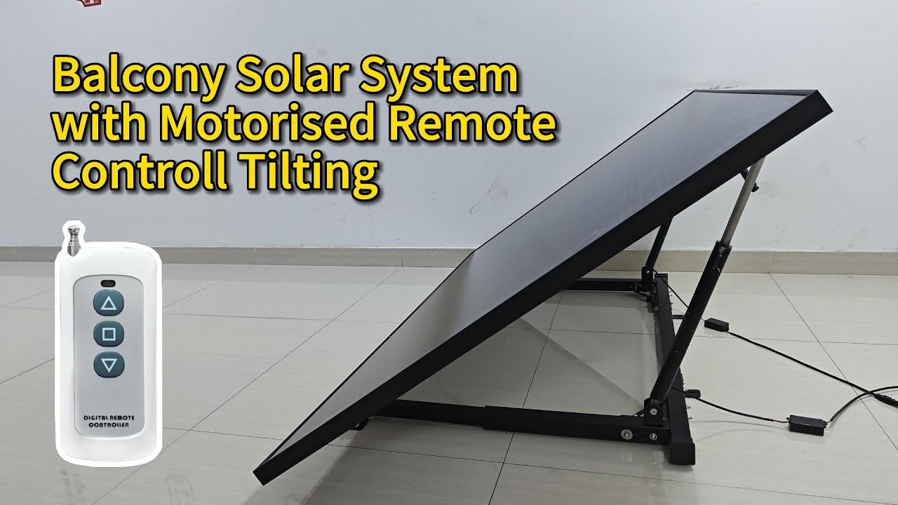 Balcony Solar System with Motorised Remote Controll Tilting and Linear ...