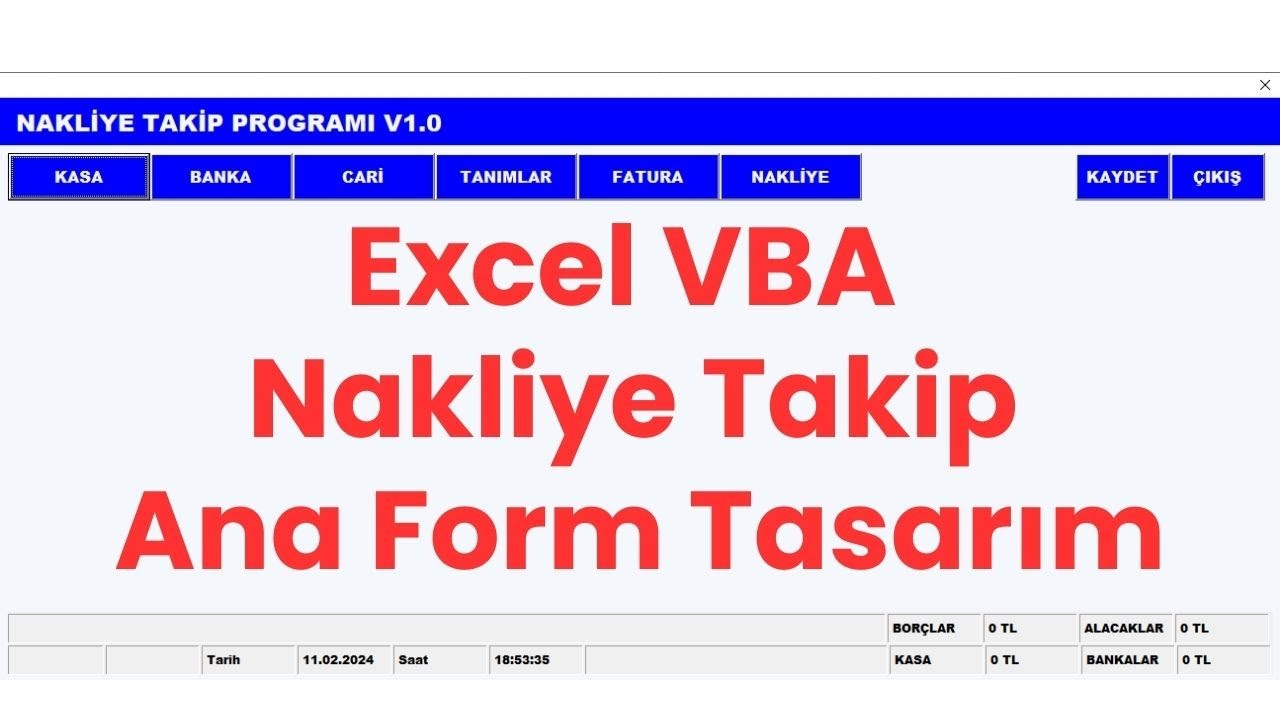 Nakliye Takip Programı | Ana Form Tasarım - YouTube