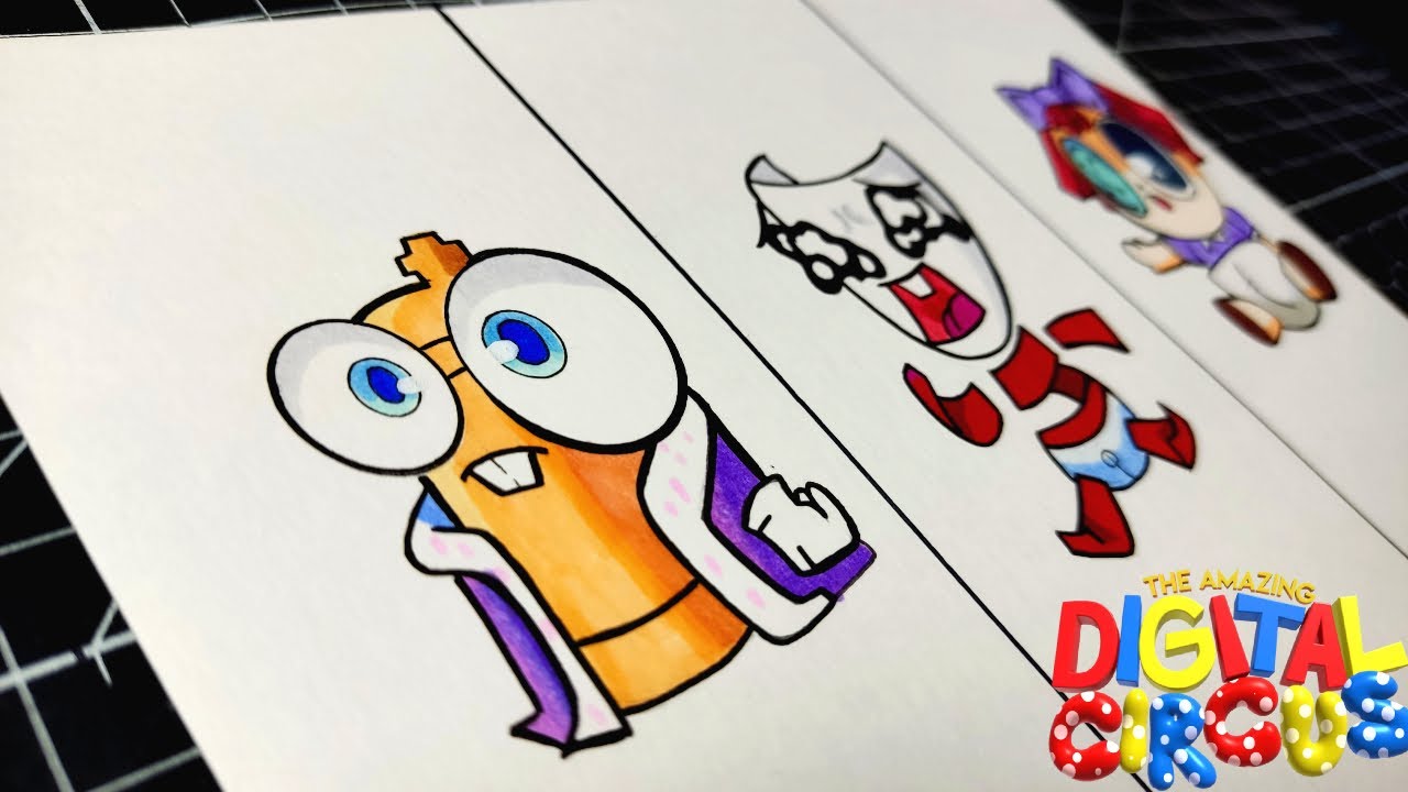 DIBUJO THE AMAZING DIGITAL CIRCUS pero SON BEBÉS parte 2👶THE AMAZING ...