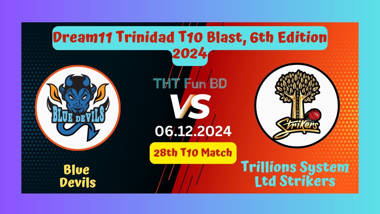 Blue Devils vs Trillions System Ltd Strikers | Dream11 Trinidad T10 Blast Live Score Streaming ...