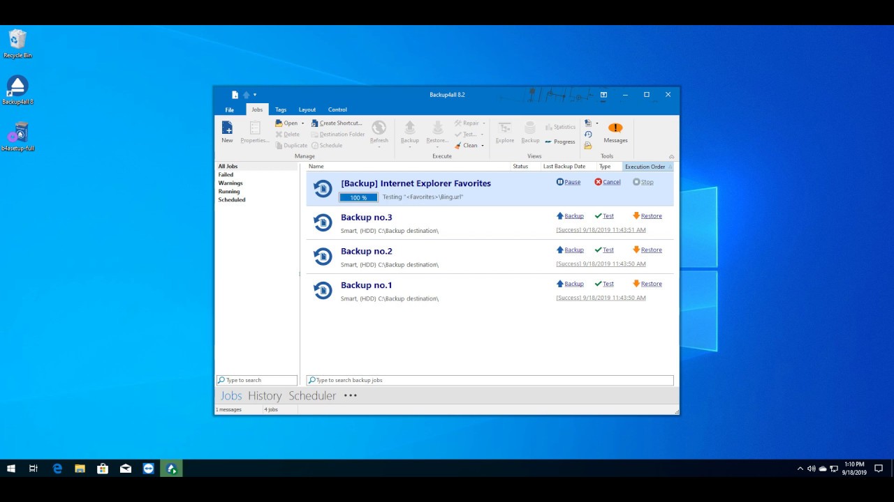How to backup Internet Explorer Favorites using Backup4all - YouTube