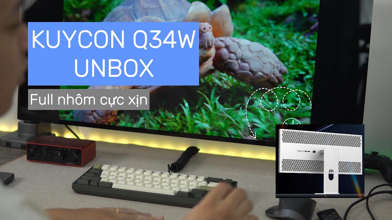 Lần đầu unbox màn hình Kuycon FULL NHÔM gần 7kg - Kuycon Q34W - YouTube