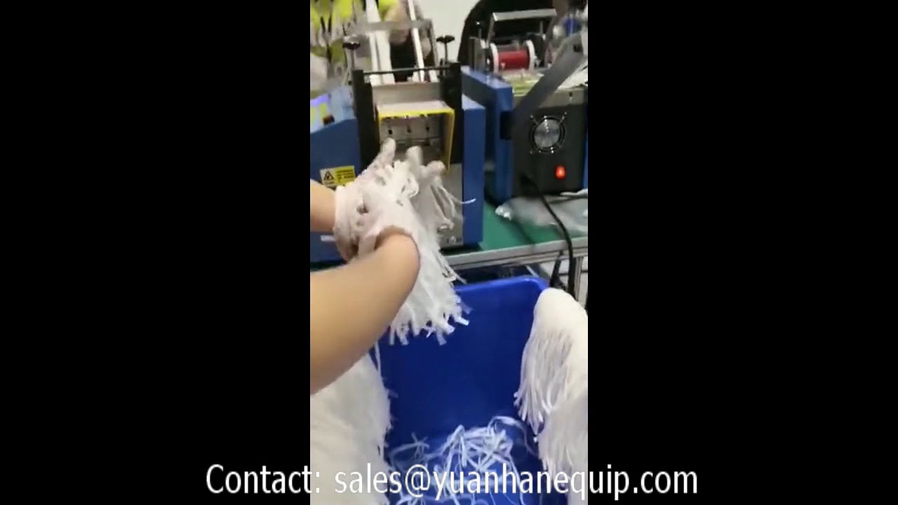 Automatic Mask Earloop Cutting Machine, Cheap Mask Earband Cutting Machine - YouTube