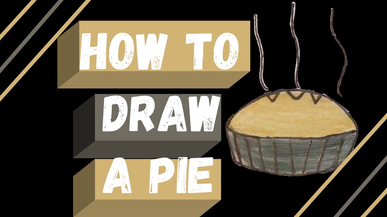 How to draw a pie (drawing a pie for kids) - YouTube