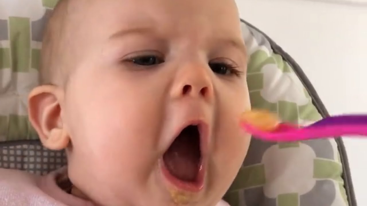 Sweet Baby Gets Excited to Eat Food 2020 | Daily Heart Beat - YouTube