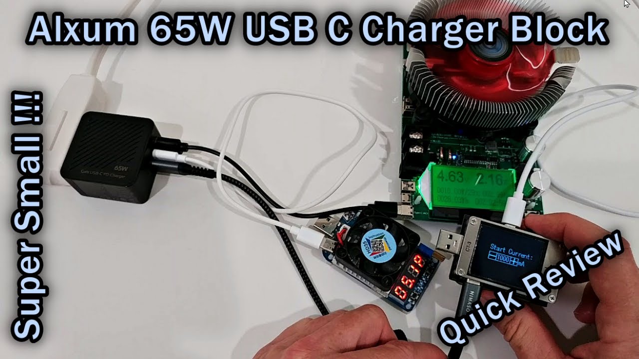 Super Small And Powerful USB-C Charger For Travel (Alxum 65W USB-C 3 ...