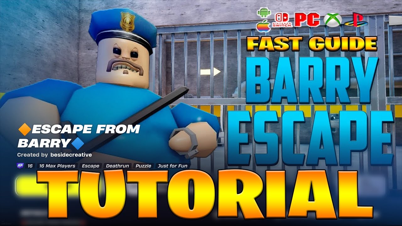 COMPLETE Escape from Barry Tutorial In Fortnite! (All Levels Locations ...