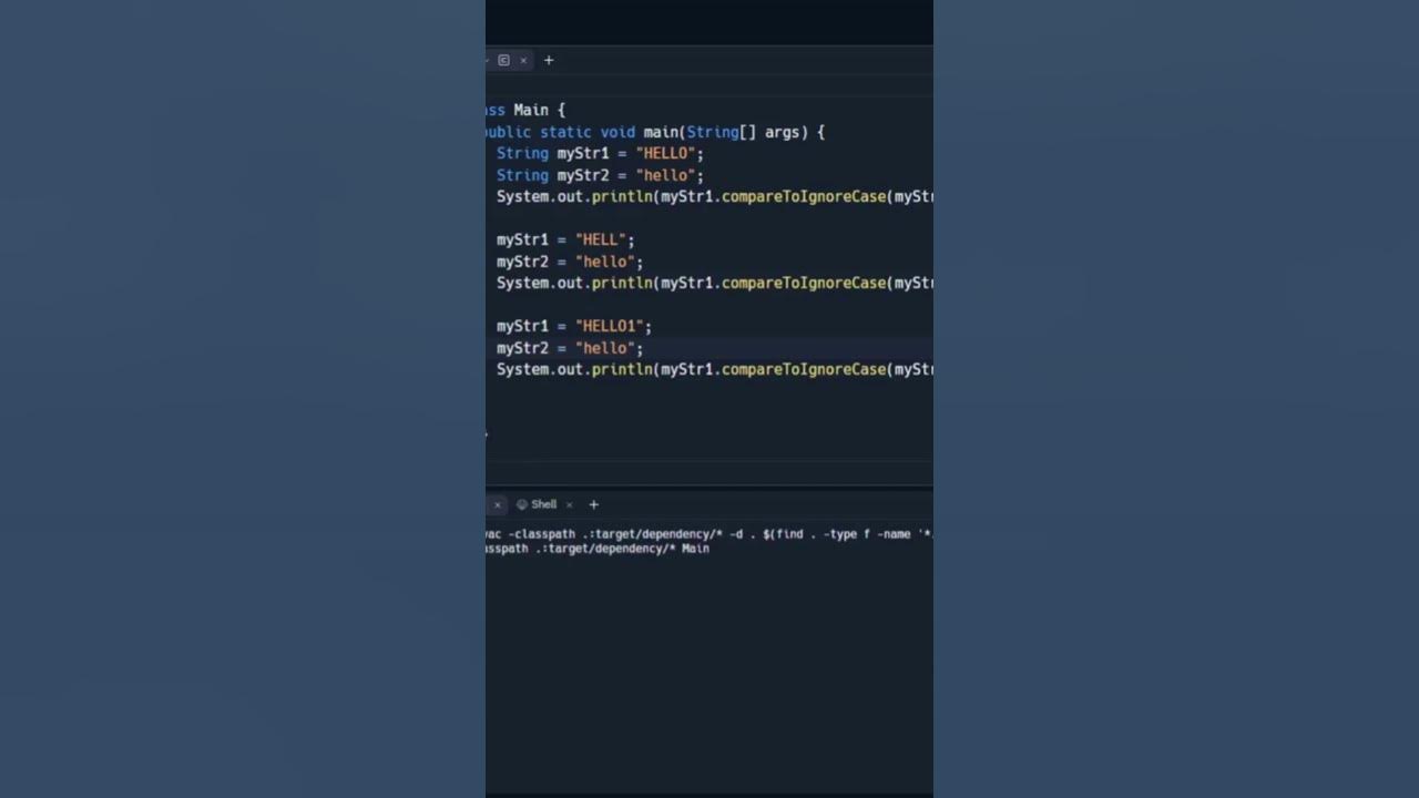 Comparetoignorecase Java Method Shorts Youtube
