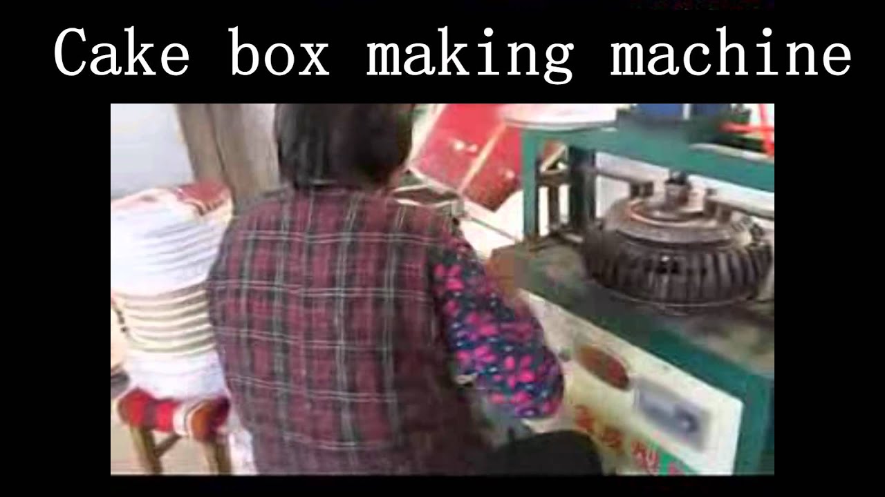 Cake box making machine /cake paper carton making equipment - YouTube