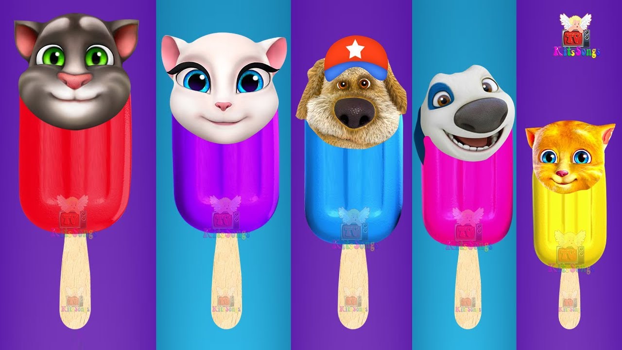 Talking Tom and Friends Transforms Into Ice Cream | Ice Creams Finger ...