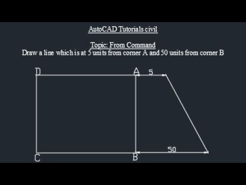 How to make a line from a specific distance in Autocad | mid point and ...