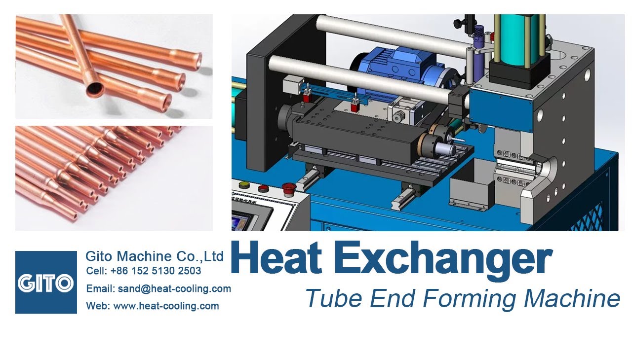 Heat Exchanger Semi-Automatic Copper Tube End Forming Machine 6 Station ...