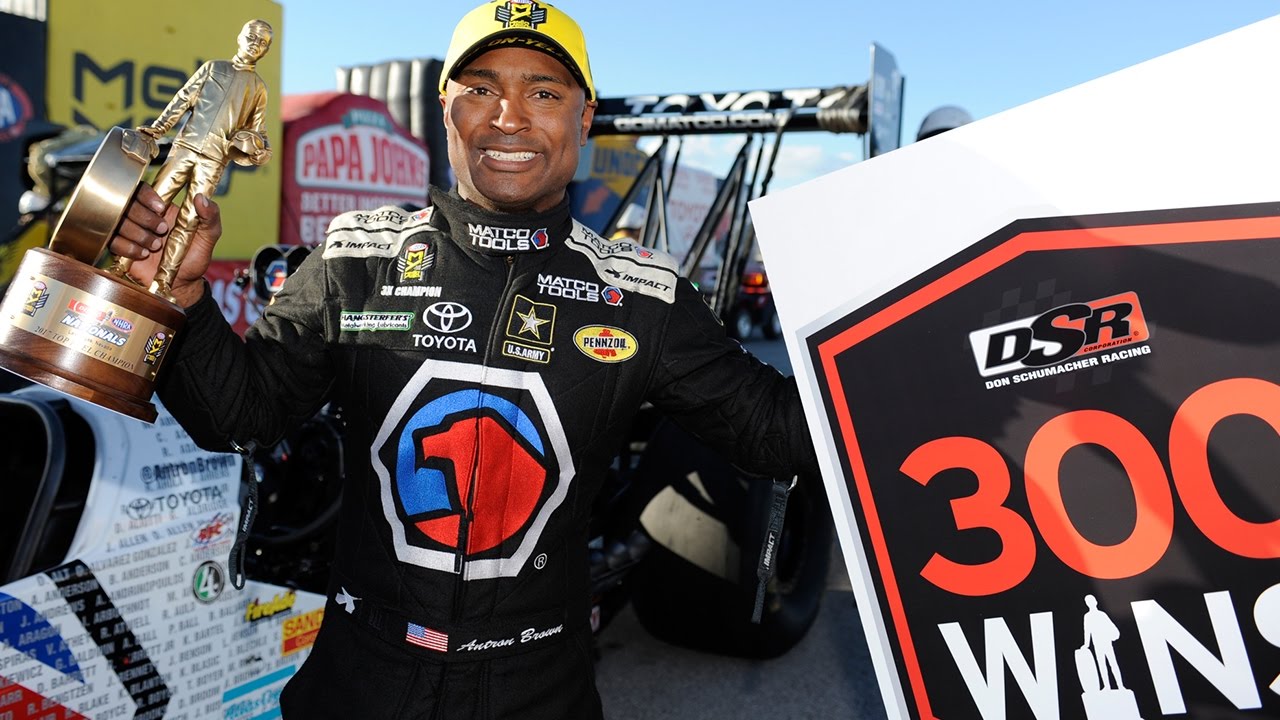 Antron Brown WINS again in Las Vegas! #NHRA - YouTube