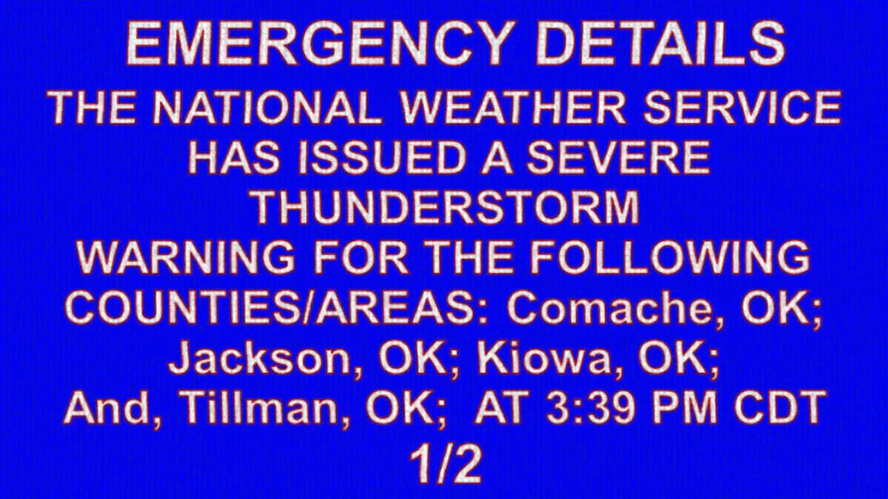 Severe Thunderstorm Warning: Tom Steed Reservoir - YouTube