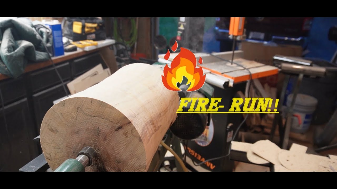 Harbor Freight Lathe ON FIRE - YouTube