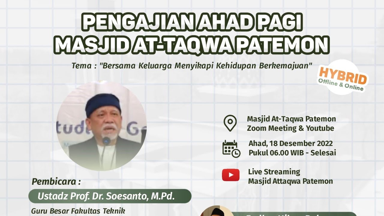 🔴LIVE - Bersama Keluarga Menyikapi Kehidupan Berkemajuan - Ustadz Prof ...