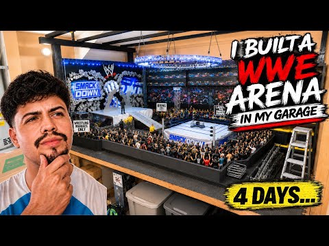 I Built a WWE FIGURE ARENA in MY GARAGE