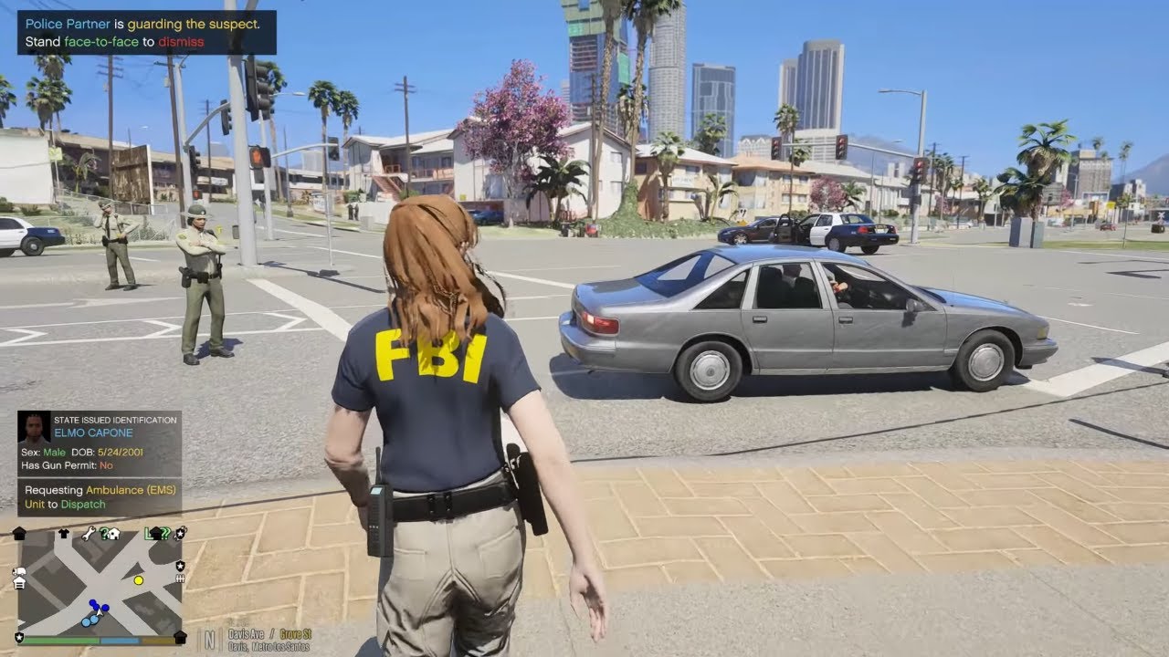 Gta 5 LSPDFR Playing As A FIB/FBI Female Agent L.A Div - Street Patrol ...