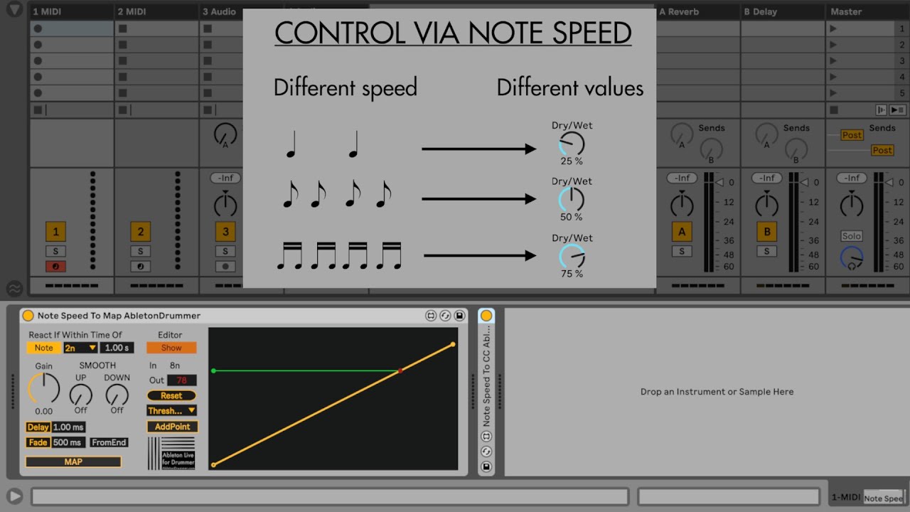 Note Speed To Map and CC - Max for Live device For Ableton Live - Long ...
