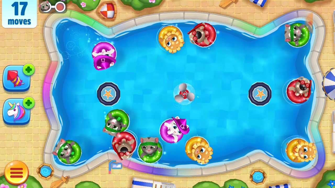 TALKING TOM POOL LEVEL 122,123 - YouTube