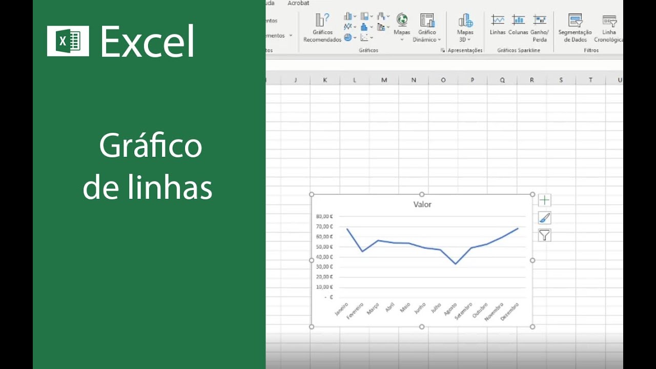 Como Criar Gráfico De Linhas No Excel 2010 Youtube