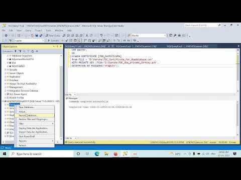 How To Configure TDE in SQL Server 2019 From Scratch - YouTube