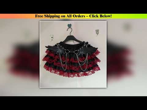 Harajuku Y2k Skirts Womens Clothing Japanese Fashion Sweet New Punk Ruffles Mini Skirt Spicy Girls