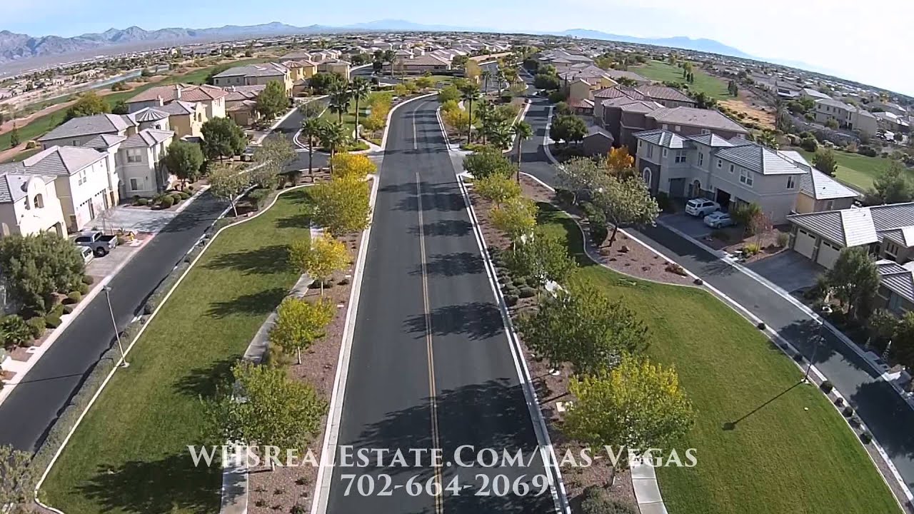 Silverstone Ranch Las Vegas Nevada Neighborhood Fly Over - YouTube