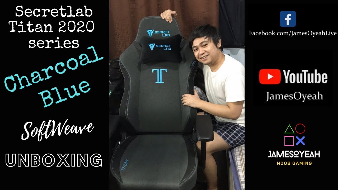 Secretlab Titan 2020 Series Unboxing (Softweave Charcoal Blue) - YouTube