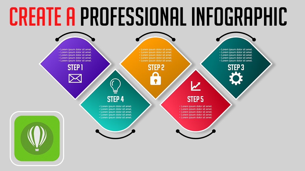 How to make Professional Infographic in #coreldraw | Careldraw Tutorial ...