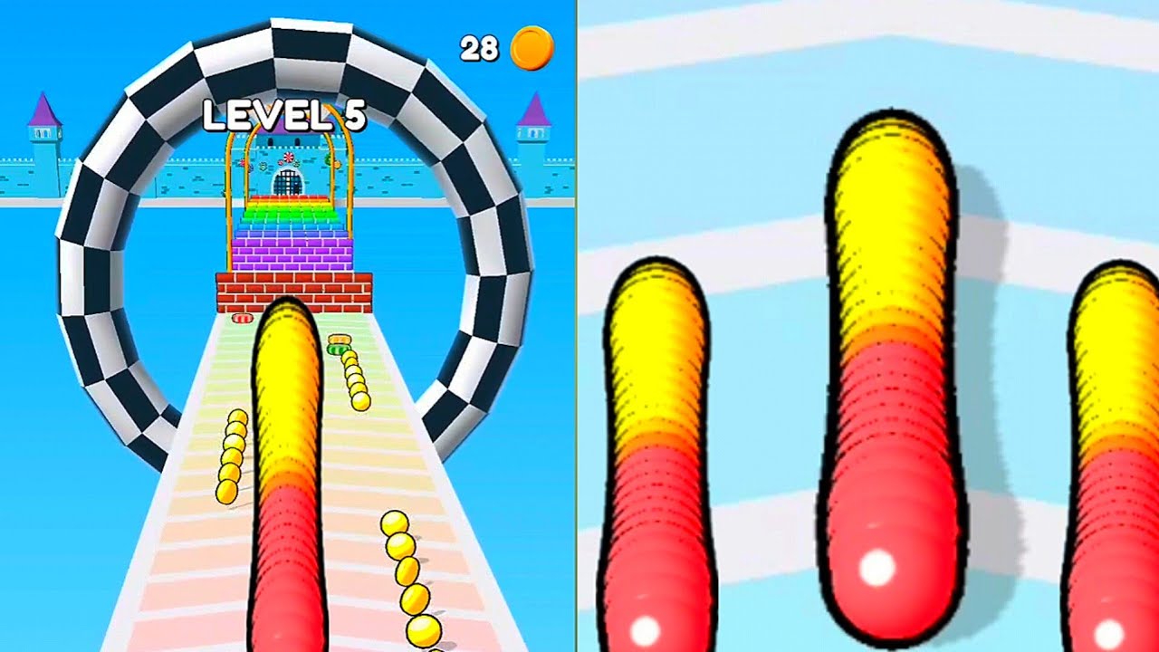 Snake Game Snake Ko Big Karna Riyal100: Gummy Worm Go Game - YouTube