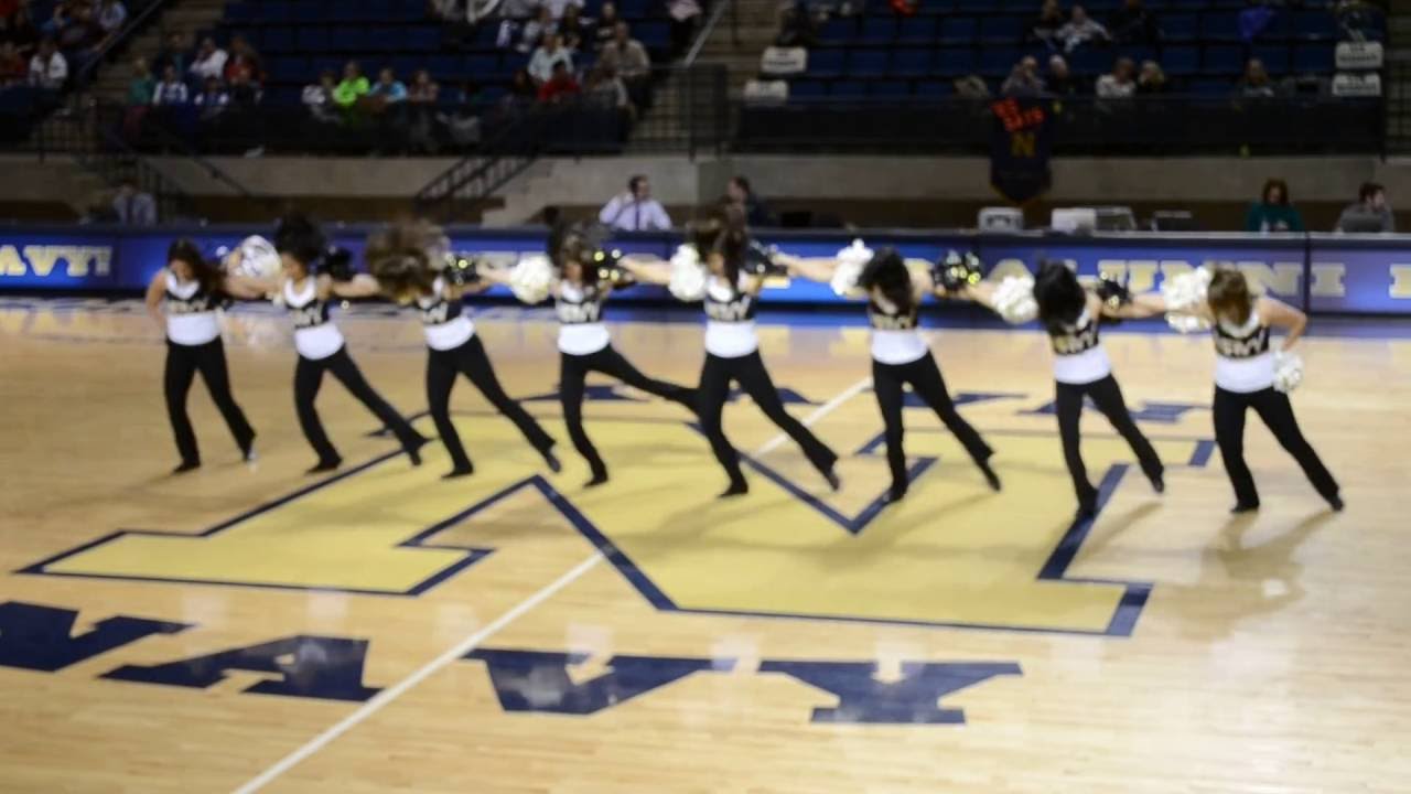 Navy Dance Pom Routine 2/1/14 - YouTube